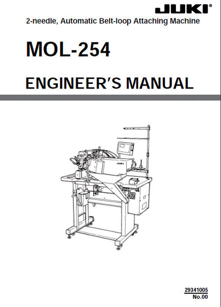JUKI MOL-254 SEWING MACHINE ENGINEERS MANUAL 234 PAGES ENG – THE MANUALS SERVICE