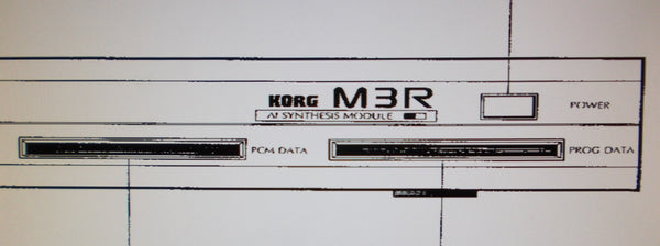 KORG M3R AI SYNTHESIS MODULE OWNER'S MANUAL INC CONN TO RE1 AND TRSHOO ...