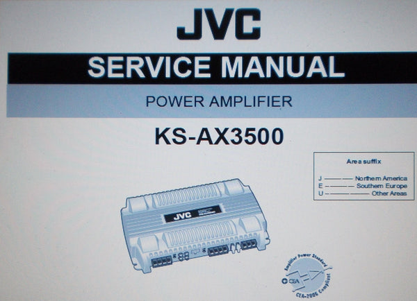 JVC KS-AX3500 POWER AMP SERVICE MANUAL INC SCHEMS AND PARTS LIST 27 PA ...