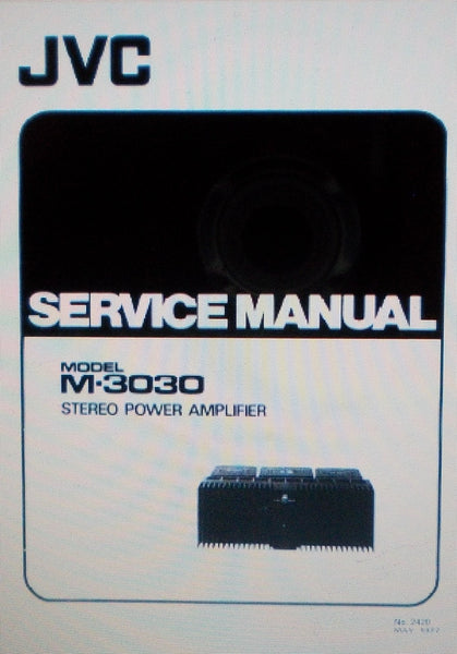 JVC M-3030 STEREO POWER AMP SERVICE MANUAL INC WIRING DIAG PCBS AND PA ...