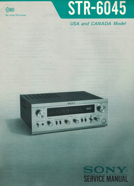 SONY STR-6045 FM AM STEREO RECEIVER SERVICE MANUAL INC BLK DIAGS PCBS ...